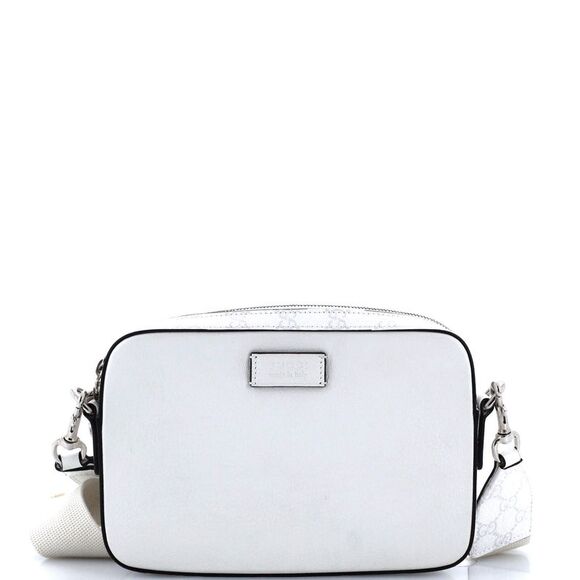 Gucci | Bags | Gucci Crossbody Camera Bag Leather And Gg Coated Canvas ...